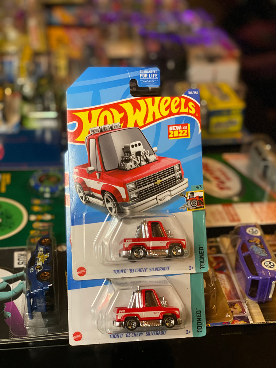 Red Toon'd 83 Chevy Silverado | Hot Wheels – Bagged n Nerdy Brand