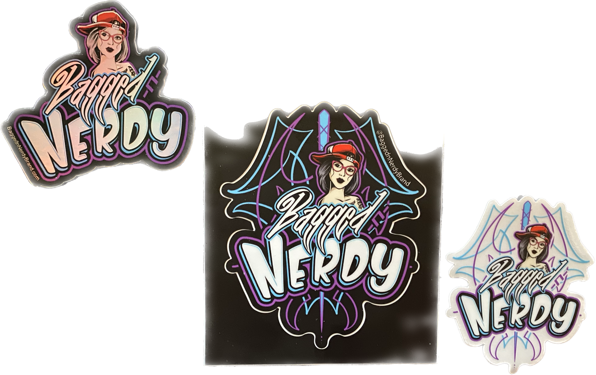 Pinstripe BNNB Sticker 3 Pack – Bagged n Nerdy Brand